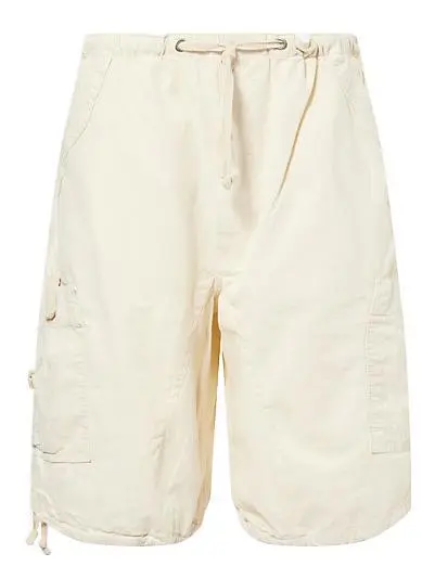 JADED LONDON Parachute Cargo Cotton Shorts - Ecru