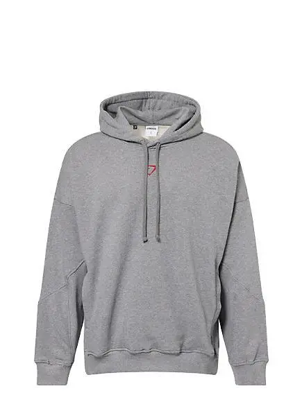 GYMSHARK Power Logo-print Cotton-blend Hoody - Charcoal Core Marl
