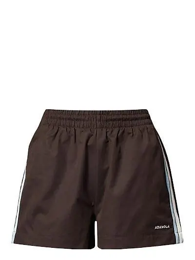 ADANOLA Woven Tape-trim Woven Shorts - Coffee Bean