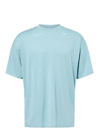 GYMSHARK Condition Club Oversize Stretch-jersey T-shirt - Flow Blue/ Pop Turquoise
