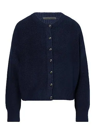 Jenni Kayne Hayes Crew-neck Cotton Cardigan - Navy