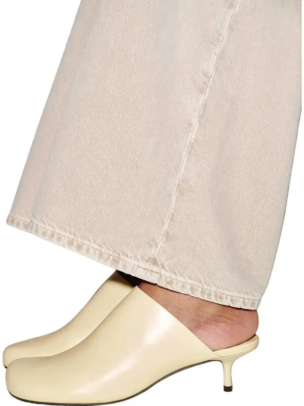 REFORMATION Phadra Heeled Mule - Ivory