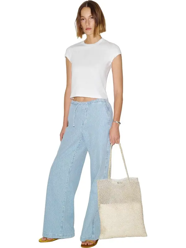 REFORMATION Lissa Crewneck T-shirt - Ivory