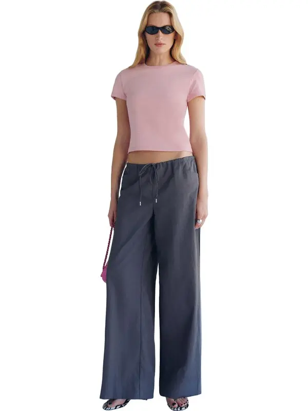REFORMATION Lissa Crewneck T-shirt - Pink