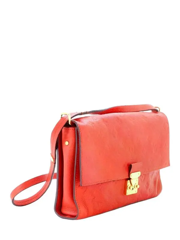LOUIS VUITTON Monogram Empreinte Leather Shoulder Bag - Red
