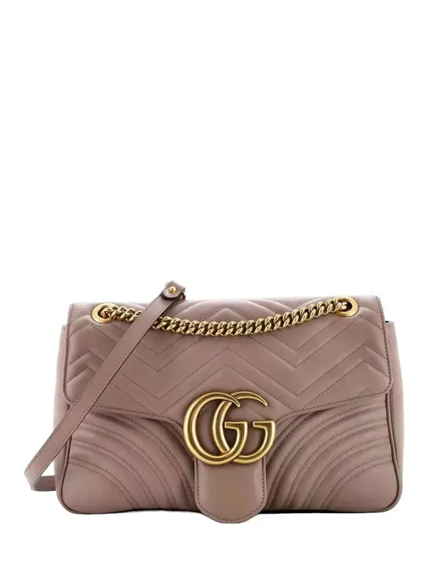 Gucci Gg Marmont Matelassé Leather Medium Shoulder Bag - Neutrals