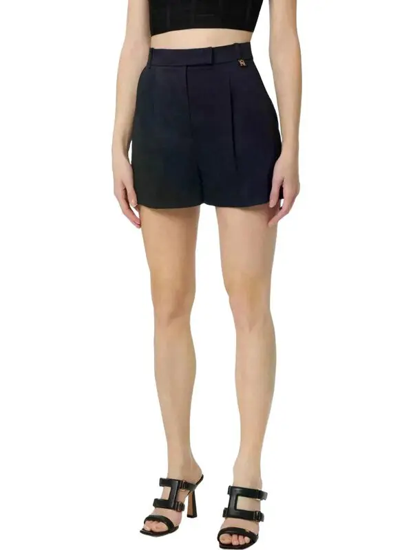 Elisabetta Franchi Logo Detail Shorts - Black