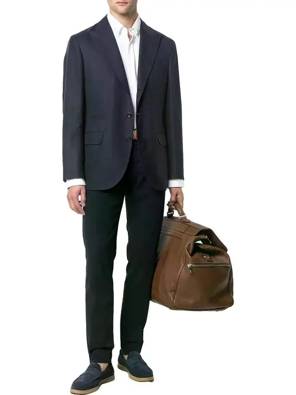 Brunello Cucinelli Navy Stretch-cotton Denim Jeans - Blue