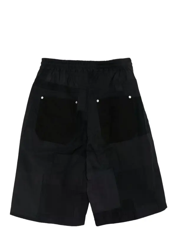 Comme Des Garçons Patchwork Drawstring Shorts - Black