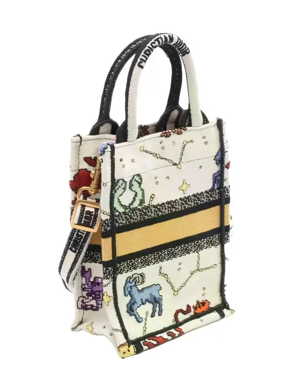 Dior Printed Book Tote Mini Handbag - Neutrals