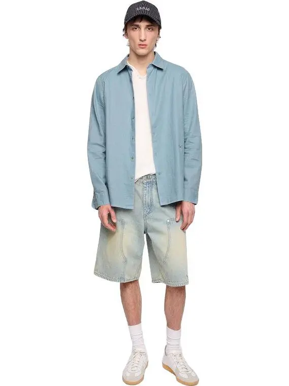 Zadig&Voltaire Sid Shirt With Wing Embroidery - Blue / Denim