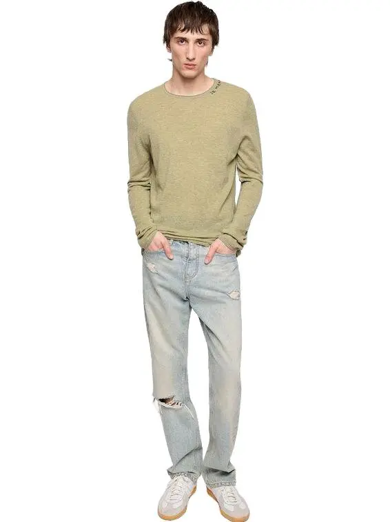 Zadig&Voltaire Teiss Cashmere Sweater With Concert Embroidery - Green