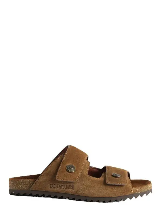 Zadig&Voltaire Suede Leather Sandals - Natural