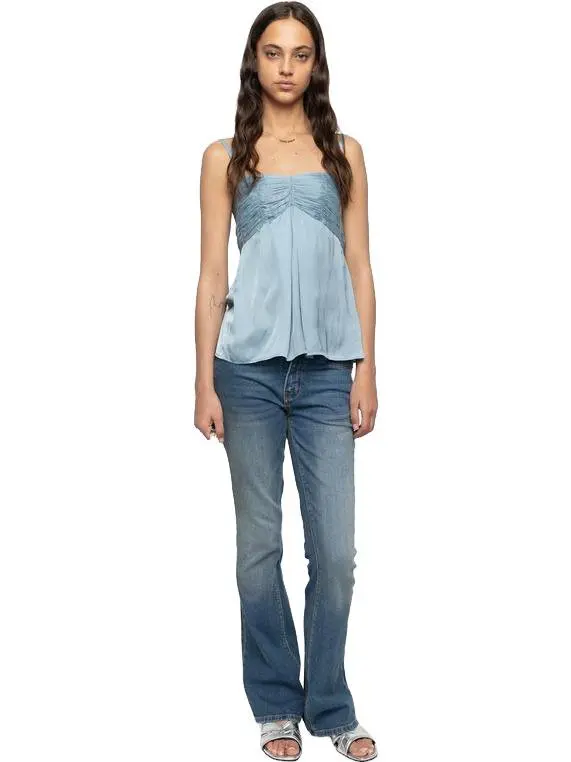 Zadig&Voltaire Japanese Satin Camisole - Blue / Denim