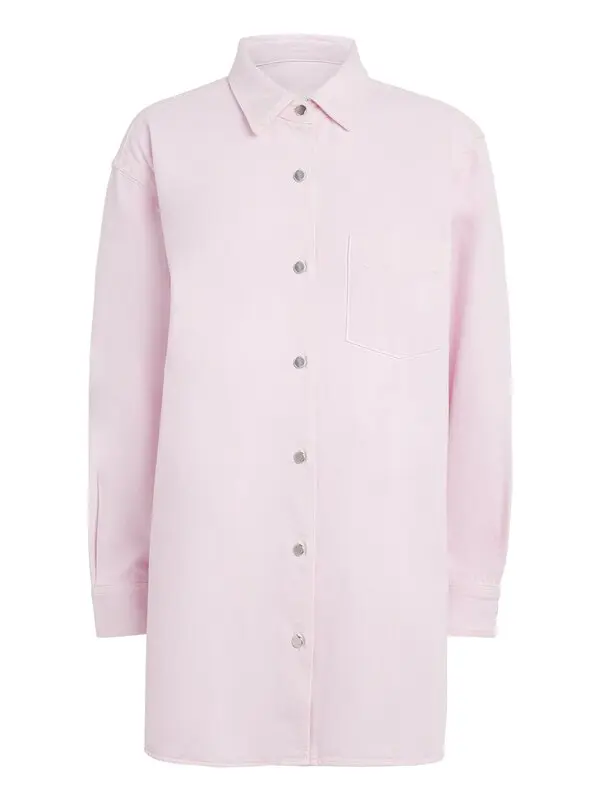 AGOLDE X Maria Mcmanus Sun-faded Denim Shirt - Pink