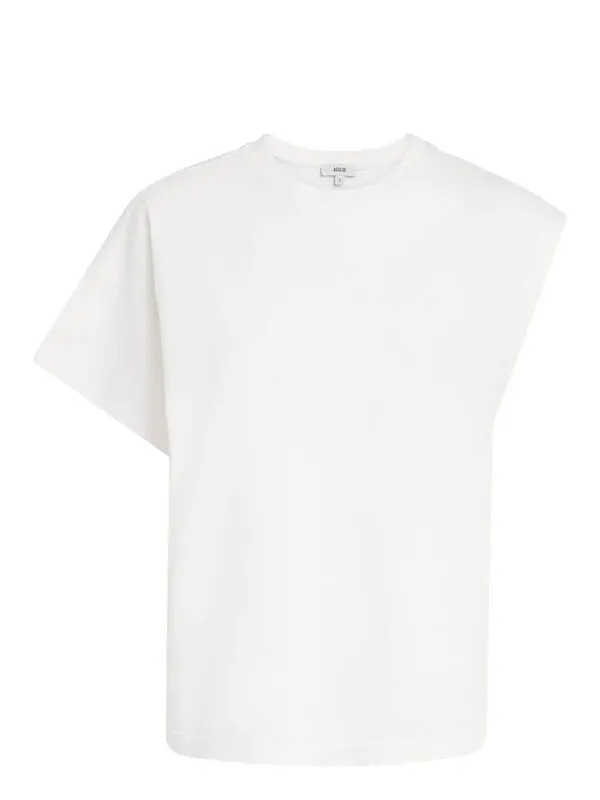 AGOLDE Corrine Asymmetric Cotton T-shirt - White