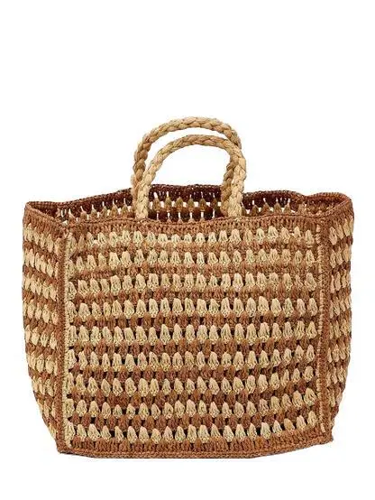 Velvet By Graham & Spencer Melody Raffia Tote Bag - Red