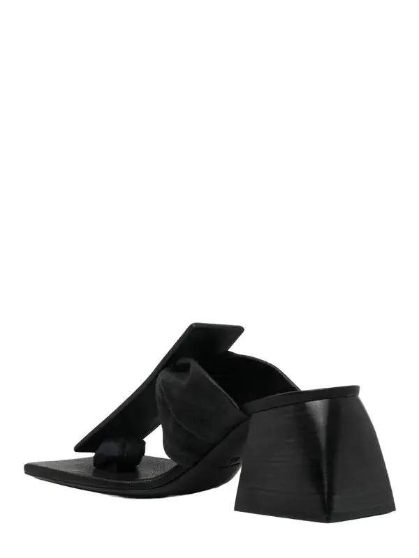 UMA WANG Knotted Square-toe Sandals - Black