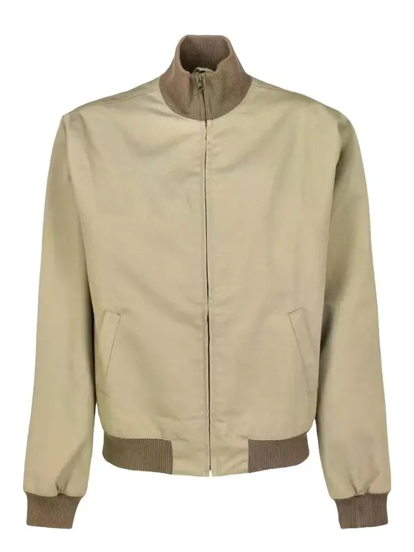 Vintage Zip-up Bomber Jacket - Neutrals