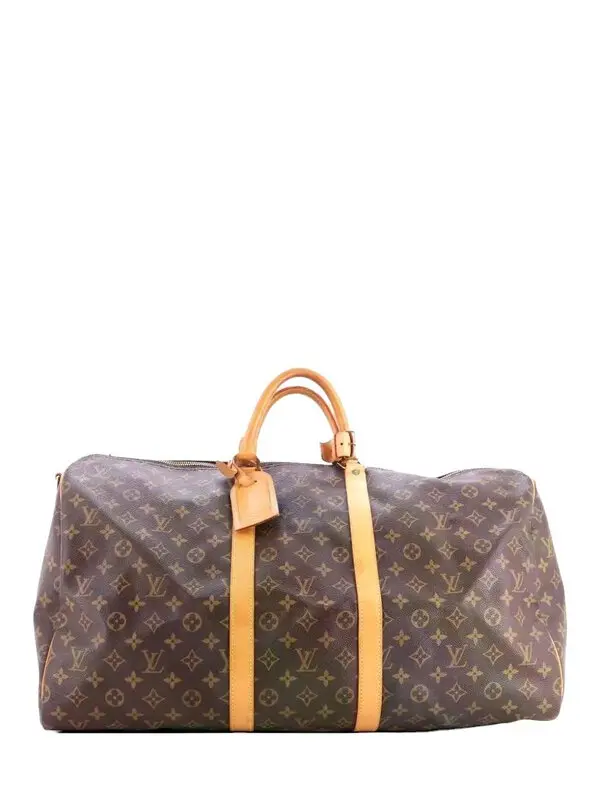 LOUIS VUITTON Keepall Bandouliere 55 Travel Bag - Brown