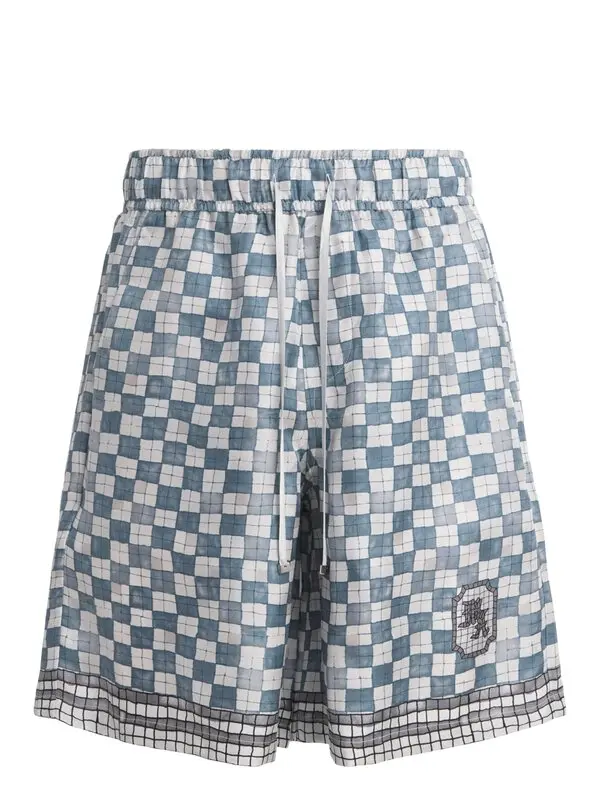 Amiri Château Crest Shorts - Blue