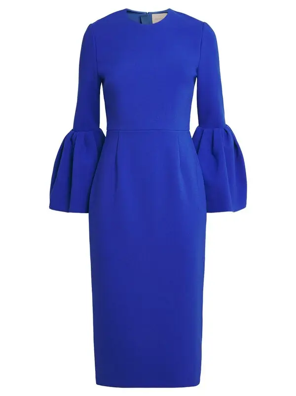 ROKSANDA Margot Midi Dress With Puff Sleeves - Blue