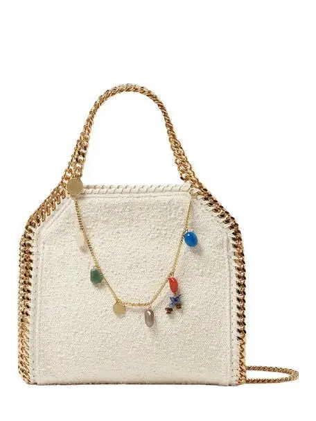 Stella McCartney Falabella Charm-embellished Mini Tote Bag - White