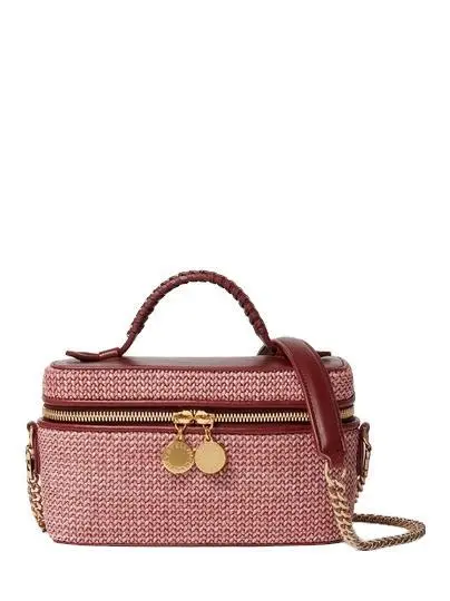 Stella McCartney Falabella Raffia Vanity Case - Pink