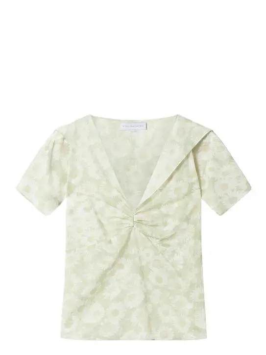 Stella McCartney Daisy Print Cap-sleeve Top - White