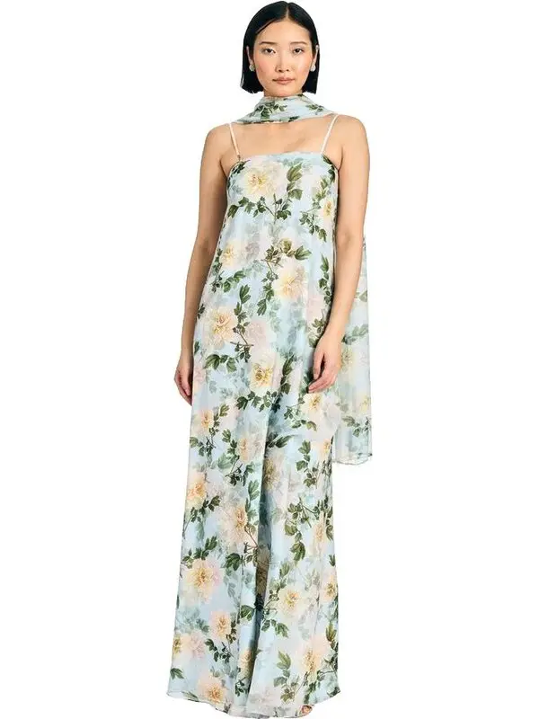 Sachin & Babi Shelby Gown Cloud Peony - Blue
