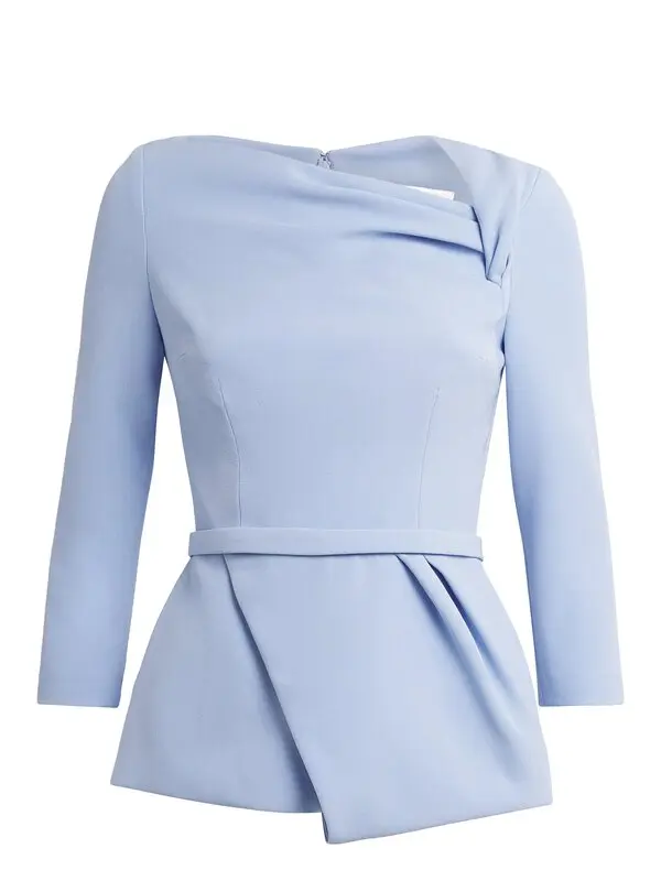 Safiyaa Faye Peplum Blouse - Blue