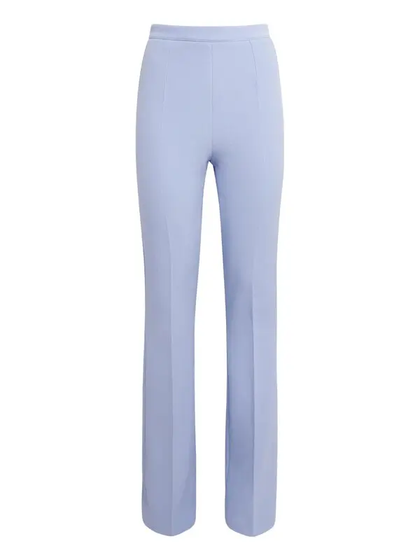 Safiyaa Alexa Flared Crepe Trousers - Blue