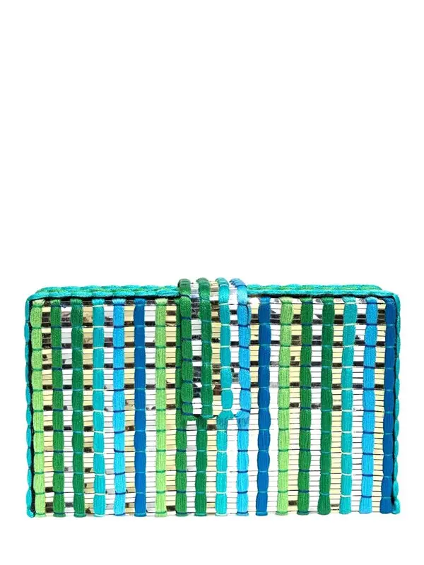 SIMITRI Aqua Dori Clutch - Blue/green