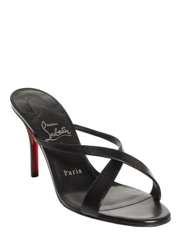 CHRISTIAN LOUBOUTIN Mulazee Slide Stiletto Sandal - Black/lin Black