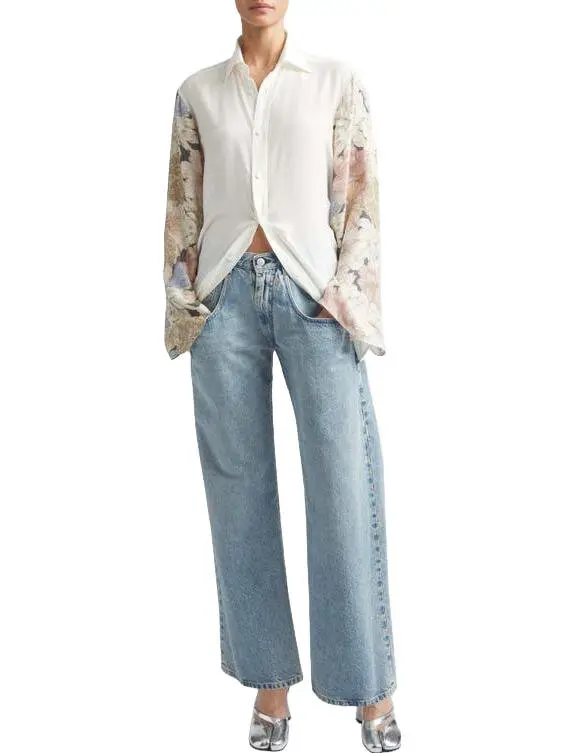 MAISON MARGIELA Straight Leg Jeans - Ice Blue