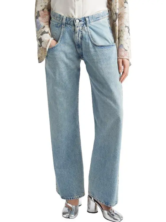 MAISON MARGIELA Straight Leg Jeans - Ice Blue