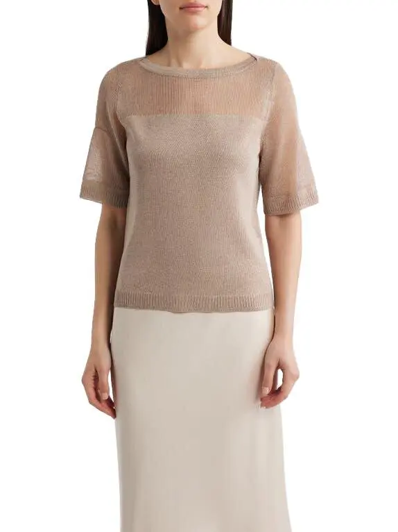 Kobi Halperin Romi Elbow Sleeve Knit Top - Natural