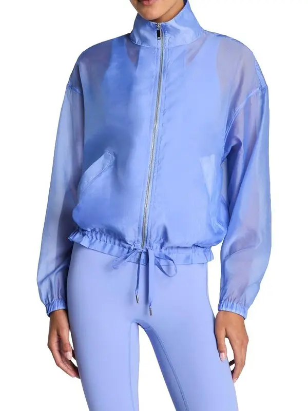 Spanx Gm Sheer Zip-up Jacket - Hyacinth