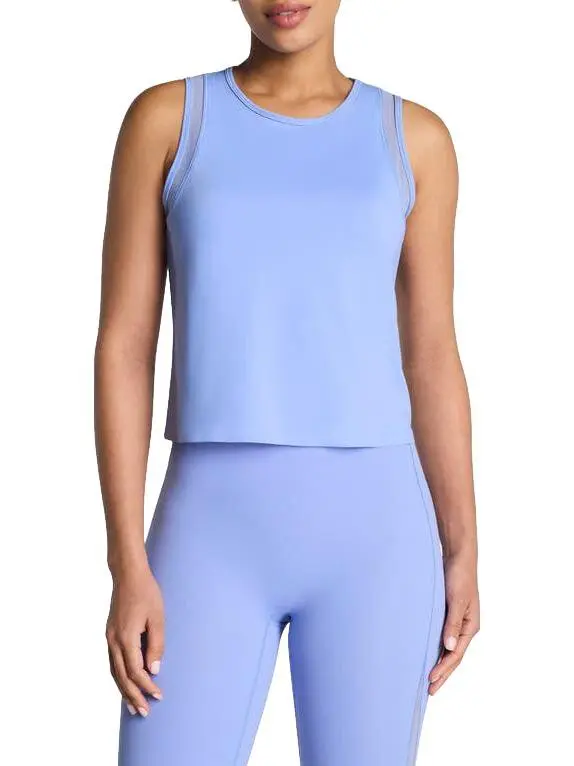 Spanx Spnax® Crewneck Mesh Inset Cropped Tank - Hyacinth