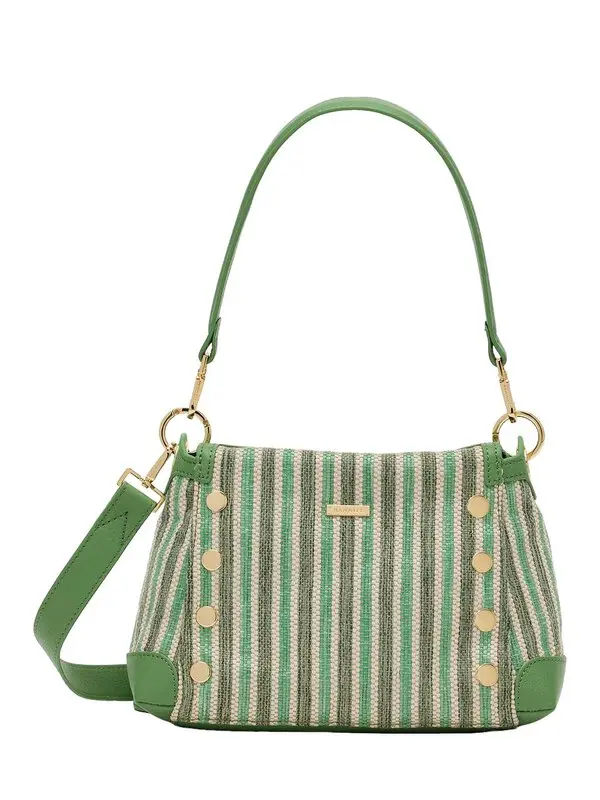 HAMMITT Medium Bryant Shoulder Bag With Stud Embellishments - Pickle Stripe/gold