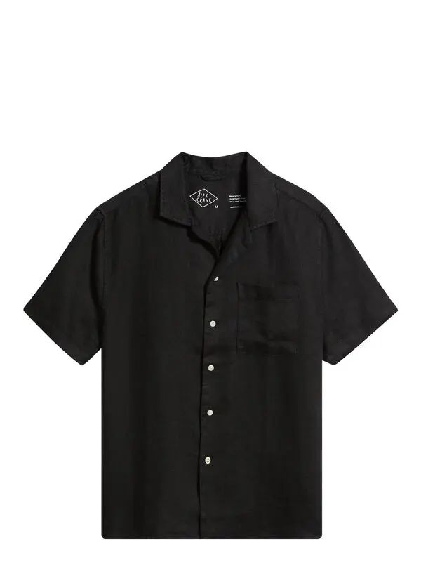 ALEX CRANE Organic Linen Camp Shirt - Night