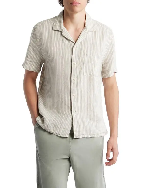 ALEX CRANE Organic Linen Camp Shirt - Saltlines