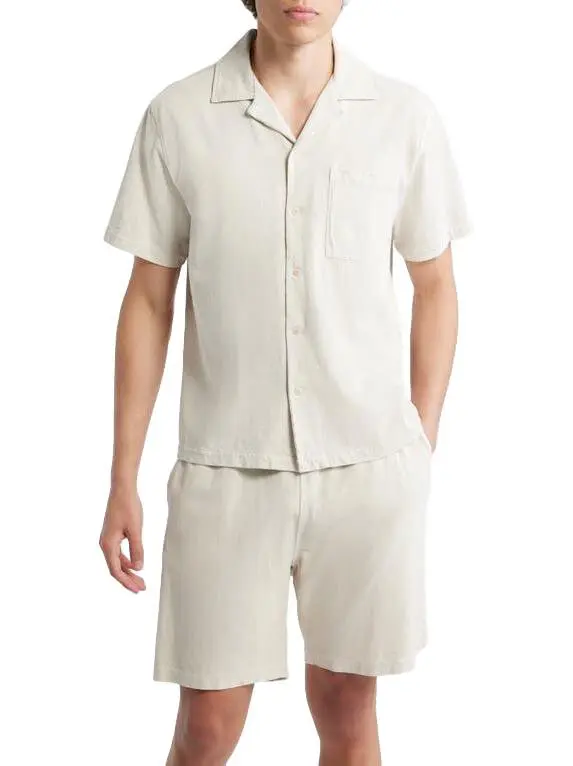 ALEX CRANE Caza Featherweight Organic Cotton Camp Shirt - Cream