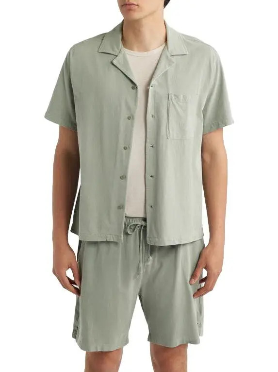ALEX CRANE Caza Featherweight Organic Cotton Camp Shirt - Riverstone