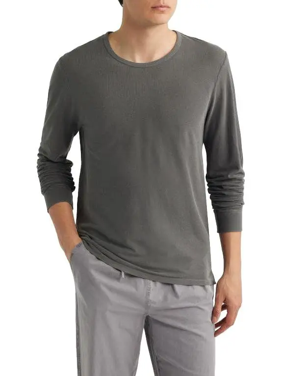 ALEX CRANE Long Sleeve Organic Cotton Crewneck T-shirt - Slate