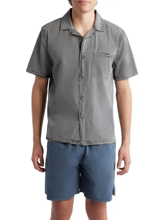 ALEX CRANE Air Cotton Camp Shirt - Slate