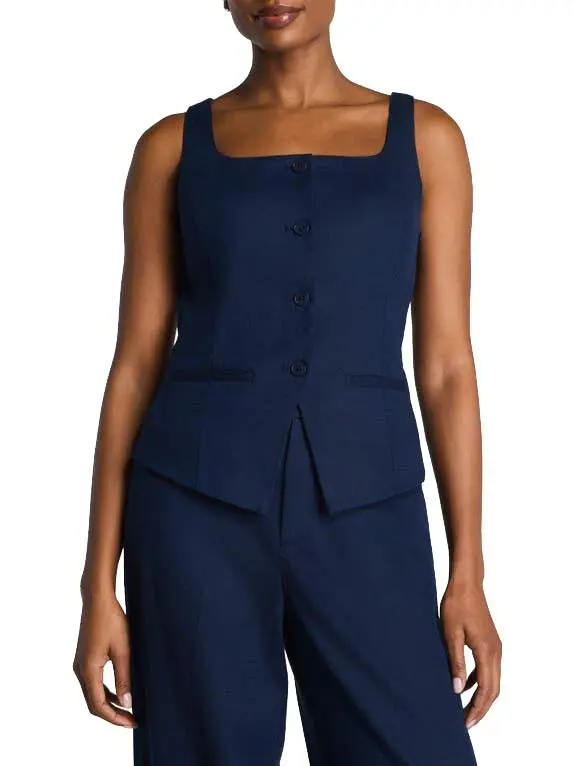 Spanx Cotton Blend Vest - Timeless Navy