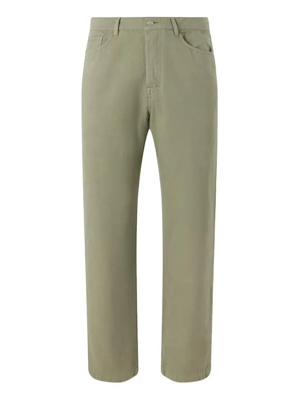Mr P. Edward Straight-leg Linen Trousers - Green
