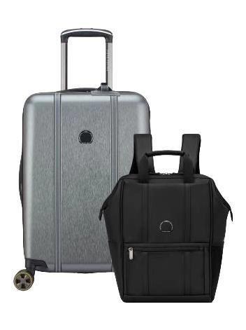 DELSEY PARIS Cadence 2-piece Luggage Set - Brushed Silver