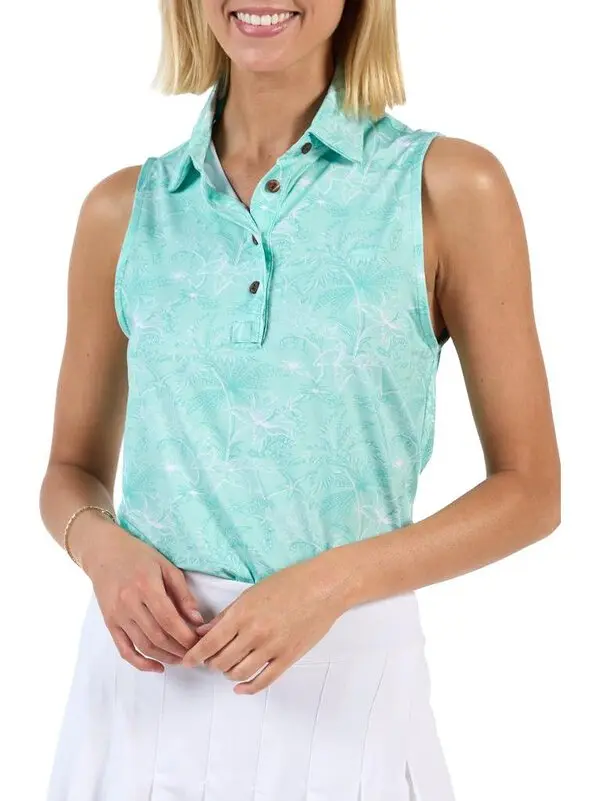 Kenny Flowers Sleeveless Golf Polo - Mint